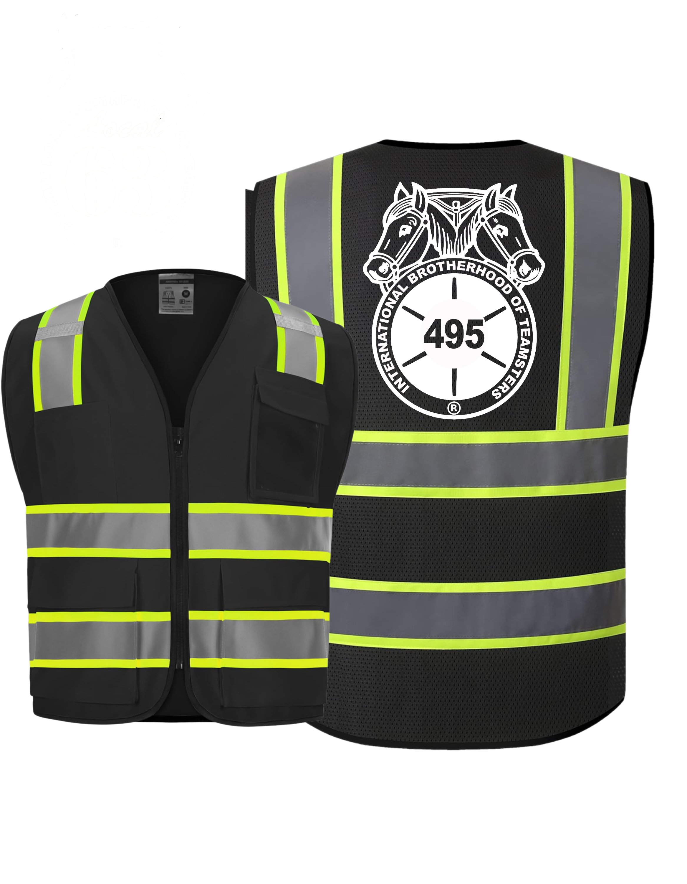 Teamsters 495 High-Visibility Safety Vest – Built for Strength & Solid ...